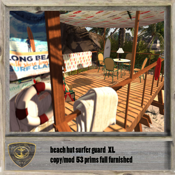 Second Life Marketplace - beach hut surf guard XL
