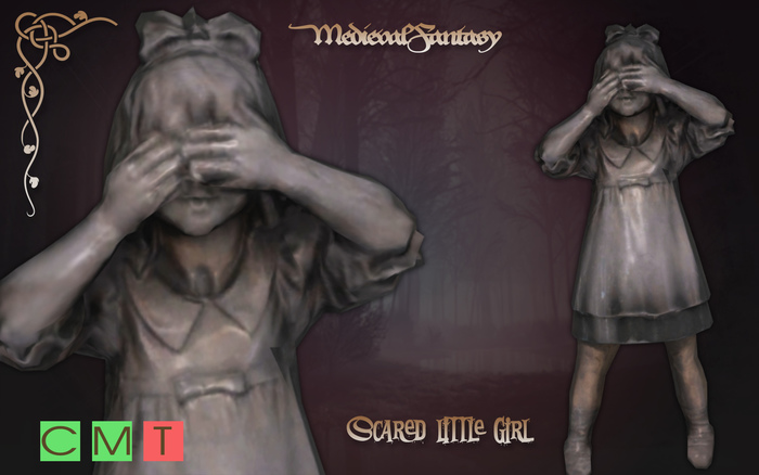 Second Life Marketplace - [MF] Mesh scared little girl statue (boxed)