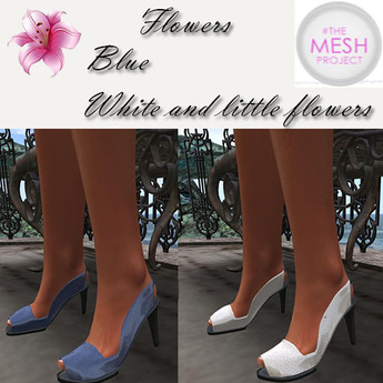 Second Life Marketplace - TMP Mid Flowers - blue and white