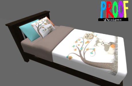 Second Life Marketplace - Proof Designs - Bedding Fox Owl (ADD)