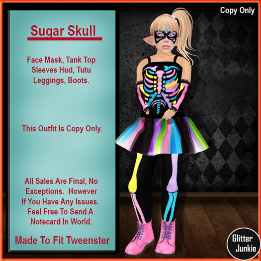 Second Life Marketplace Glitter Junkie Sugar Skull Tweenster
