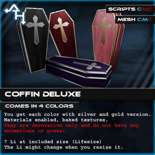 Second Life Marketplace - +AH+ Coffin Deluxe