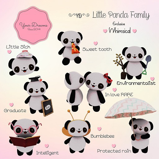 Second Life Marketplace - {YD}Little Panda Family - Environmentalist