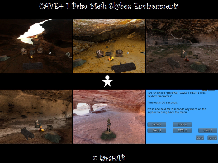 Second Life Marketplace - CAVE+ Skybox Panorama (5 SCENES) mesh 1 prim ...