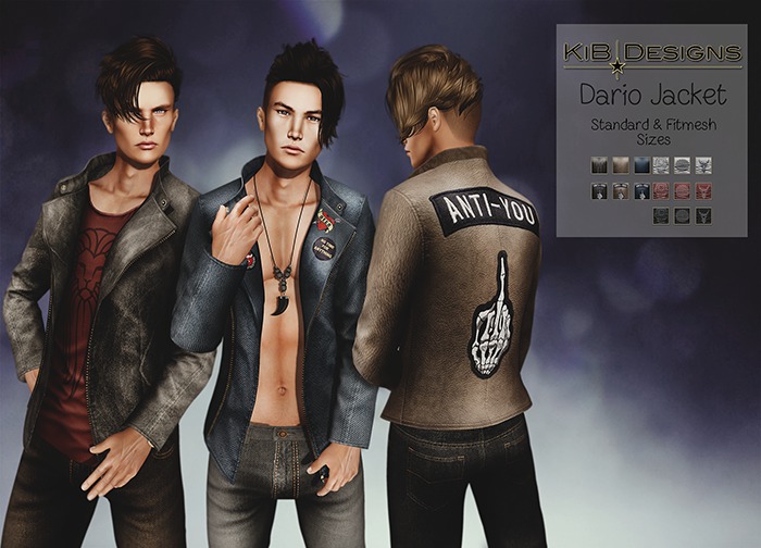 Second Life Marketplace - KiB Designs - Dario Jacket w Shirt -FATPACK