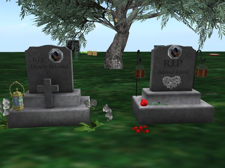Second Life Marketplace - Graveside Headstones animated Beautiful Tribute
