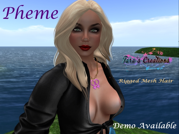 Second Life Marketplace - Tara's Creations *Pheme* Mesh Hair DEMO Pack (BOX)