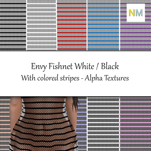 Second Life Marketplace - Evy Fishnet Laces Transparent Alpha Textures NM