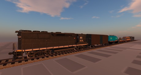 Second Life Marketplace - Diesel Trains Mixed Freight Car Bundle SLRR