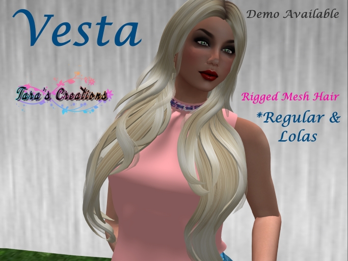 Second Life Marketplace - Tara's Creations *Vesta* Mesh Hair Blondes Pack (BOX)