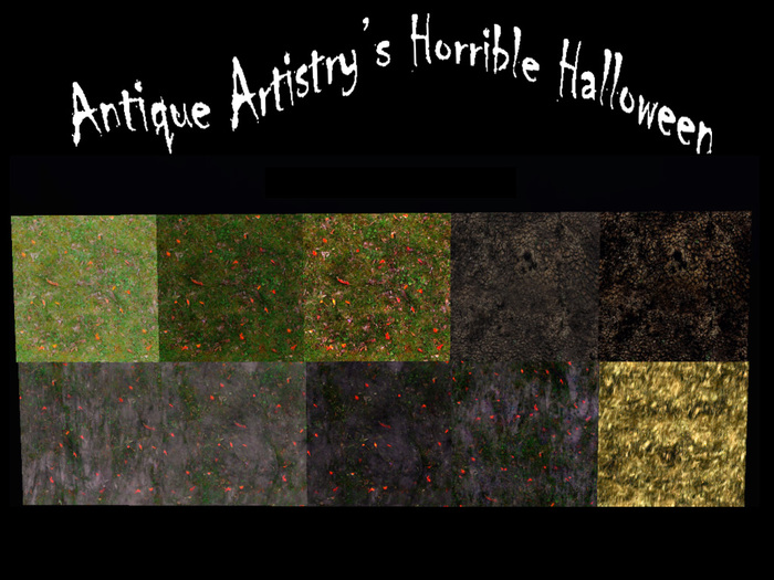 Second Life Marketplace - 10 full perm, original Spooky Terrain Textures