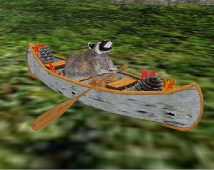 Second Life Marketplace - Autumn Canoe Raccoon