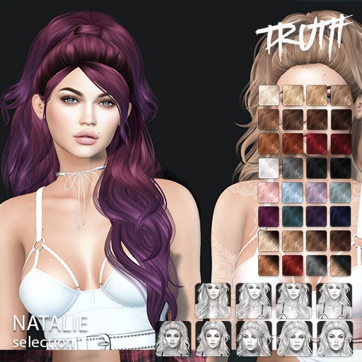 Second Life Marketplace Truth Natalie Fitted Mesh Hair Selection