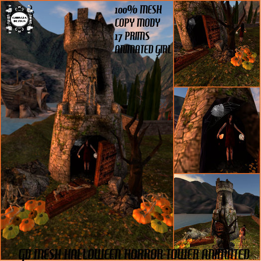 Second Life Marketplace - GD MESH HALLOWEEN HORROR TOWER ANIMATED