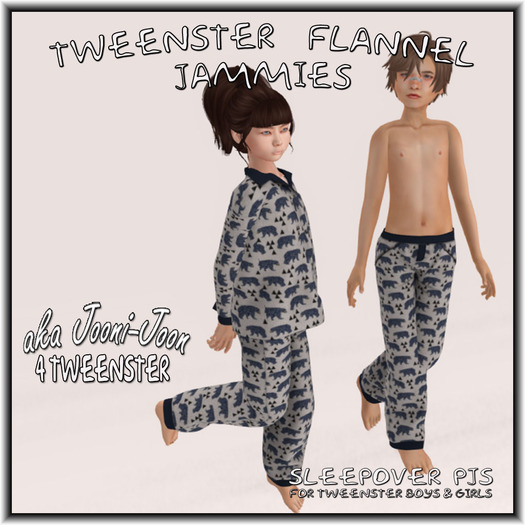 Second Life Marketplace - Tweenster Flannel Jammies - Hemlock Bears