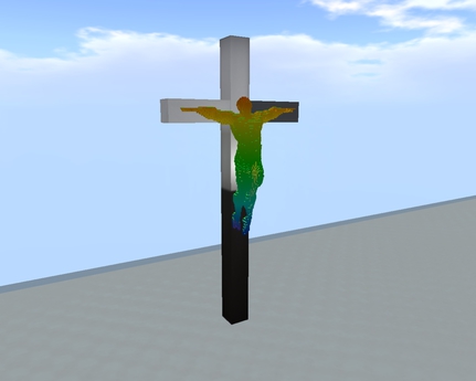 Second Life Marketplace - Male Rainbow Crucified Sculpture ::ASDesign::