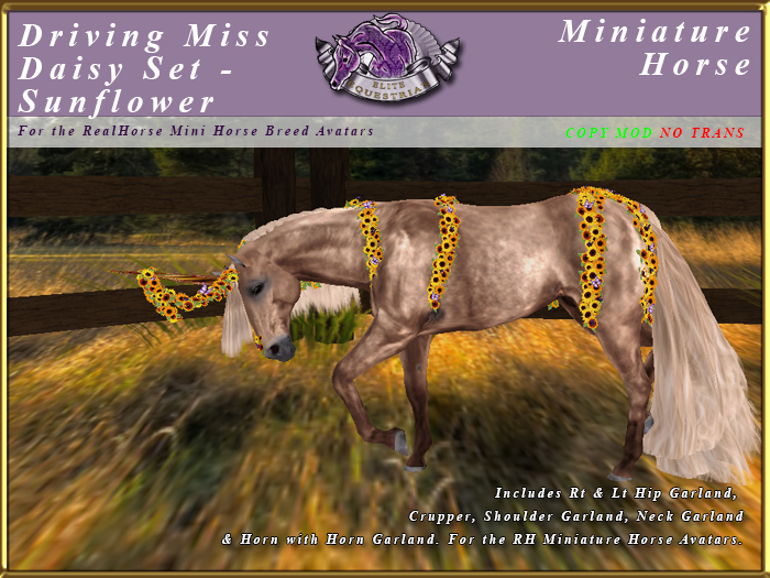 Second Life Marketplace - *E* Driving Miss Daisy Sunflower Set [BOXED ...