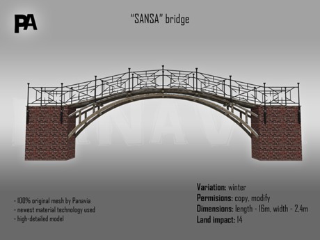 Second Life Marketplace - PANAVIA BRIDGE "SANSA" WINTER