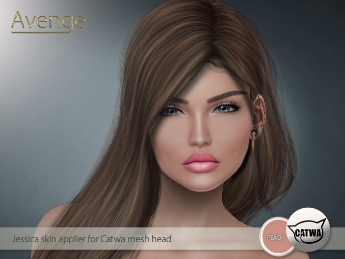 Second Life Marketplace - [Avenge] Jessica skin applier for Catwa - peach