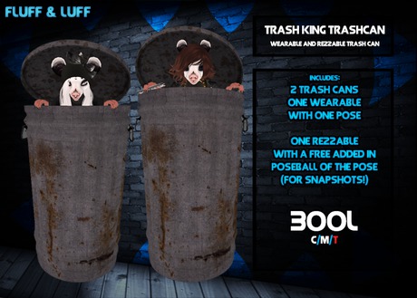 Second Life Marketplace - F&L - Trash King Trashcan
