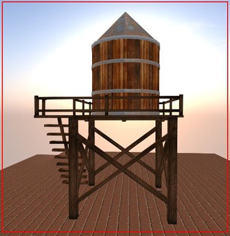 Second Life Marketplace - WW. Wild West Water Tower 7Li