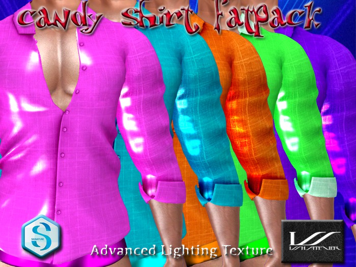 Second Life Marketplace - Candy Shirt Fat Pack by Whatever Signature