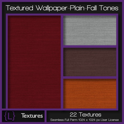 Second Life Marketplace - {L} Textured Wallpaper-Plain-Fall Tones