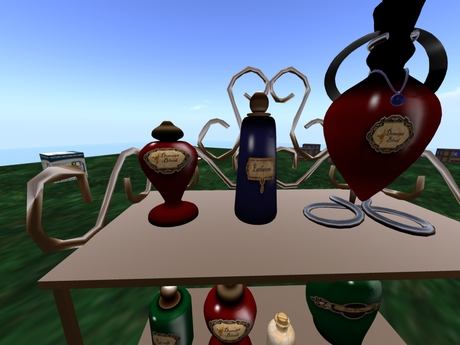 Second Life Marketplace - Magic Potion Botteles shelf Crate