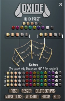 Second Life Marketplace - OXIDE Arachne Hair Ornament ORIGINAL MESH ...