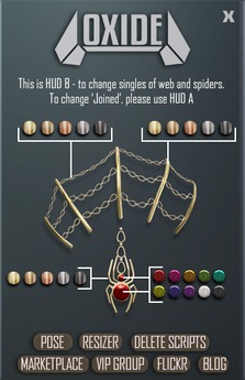 Second Life Marketplace - OXIDE Arachne Hair Ornament ORIGINAL MESH ...