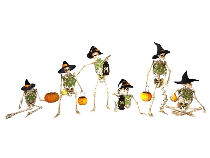Second Life Marketplace - MSD - Halloween - Skeleton Lantern Gang - Set ...