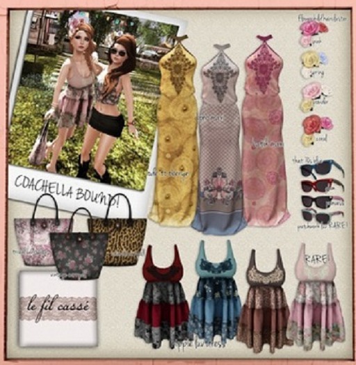 Second Life Marketplace - {le fil casse} coachella bound! flowerchild ...