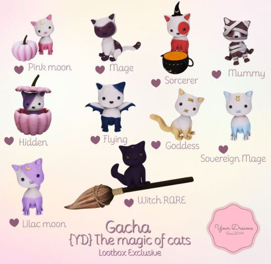 Second Life Marketplace - {YD} The magic of cats - Lilac Moon