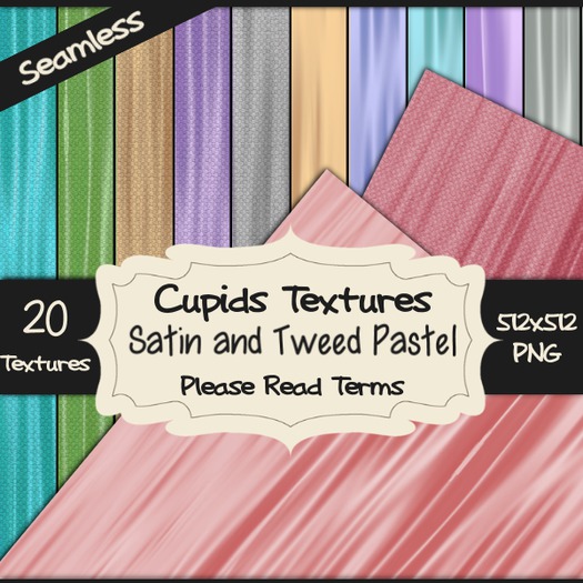 Second Life Marketplace - *Cupids Textures * 15 SATIN AND TWEED PASTEL ...