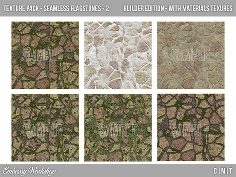 Second Life Marketplace - EW - Seamless Flagstones - 2 - Texture Pack ...
