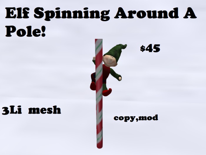 Second Life Marketplace - Elf on Pole Spinning