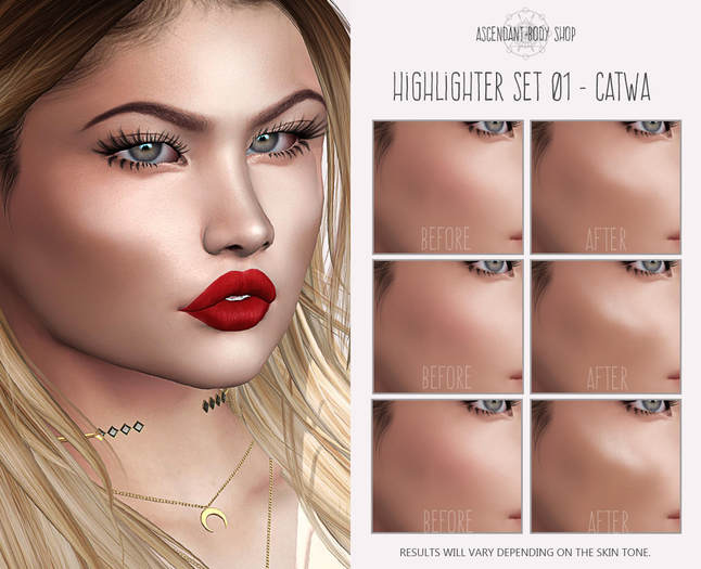 Second Life Marketplace - Ascendant - Highlighter set 01 - CATWA