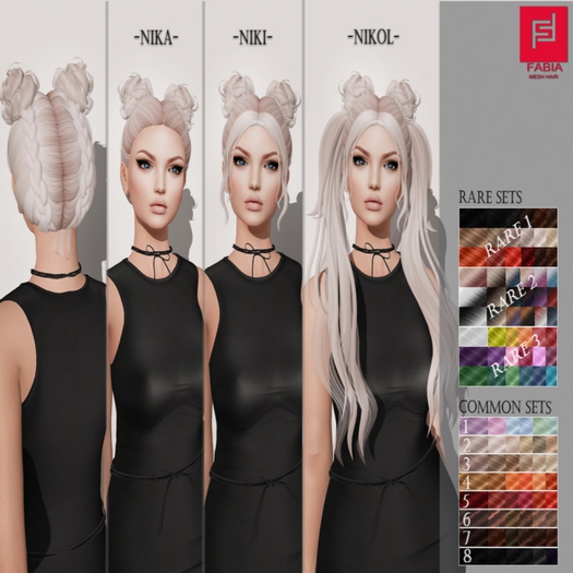Second Life Marketplace - -FABIA- Mesh Hair Red set 5