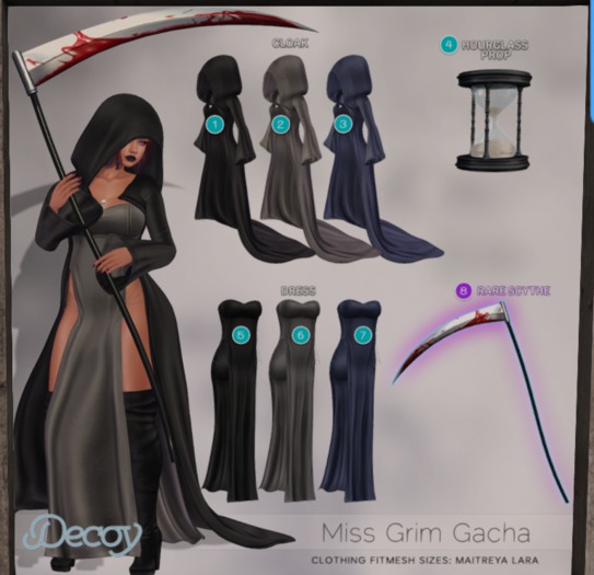 Second Life Marketplace - Decoy - Miss Grim Gacha: #4 Hourglass