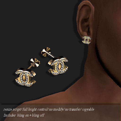 Second Life Marketplace - [DEMO] EARRING ICED-CC GOLD -RYCA-