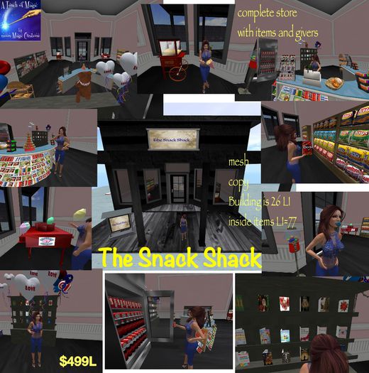 Second Life Marketplace - Complete Snack shop The snack Shack-Crate