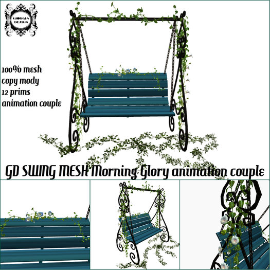 Second Life Marketplace - GD SWING MESH Morning Glory animation couple