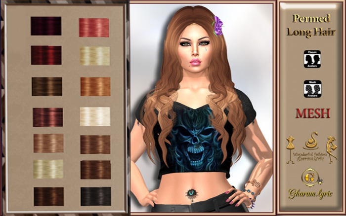 Second Life Marketplace - hairstyle Permed light brown