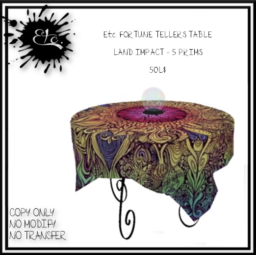 Second Life Marketplace - Etc. FORTUNE TELLERS TABLE