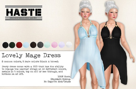Second Life Marketplace - [Haste] Lovely Mage Dress Pink L
