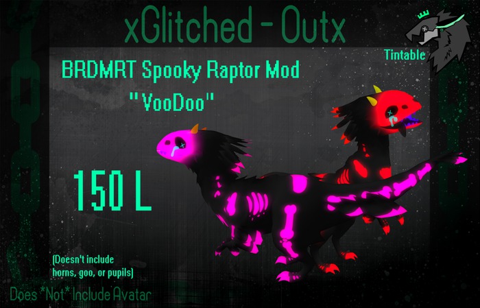 Second Life Marketplace - xG-Ox - BRDMRT Spooky Raptor - VooDoo Mod.
