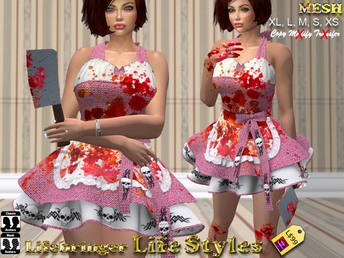 Second Life Marketplace - *Lifebringer 379 ~ Halloween Bloody Maid ...