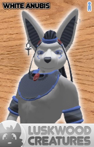 Second Life Marketplace - Luskwood Mythical White Anubis Avatar - Male