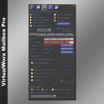 Second Life Marketplace - VirtualWorx Mailbox Pro (Mail Box, Notecard ...