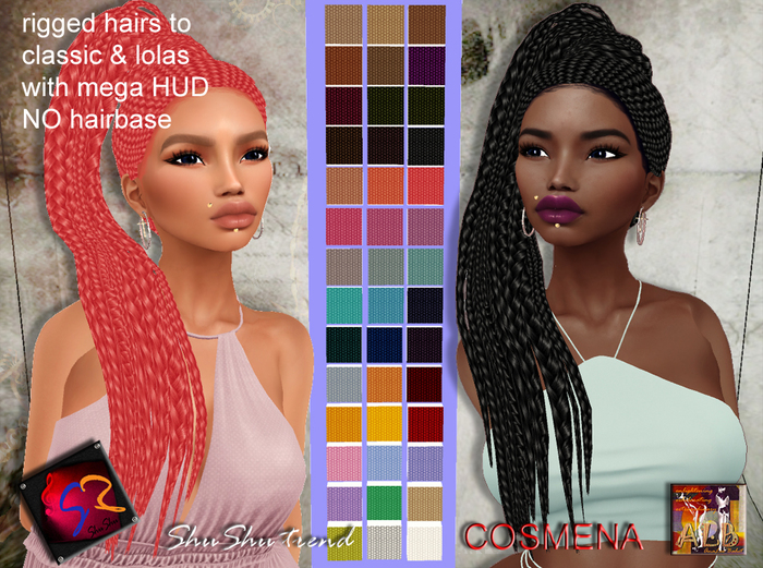 Second Life Marketplace - ShuShu HAIR COSMENA to classic & lolas w HUD